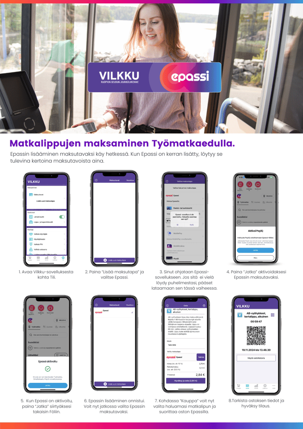 Epassita matkaliput Vilkulta. | Epassi